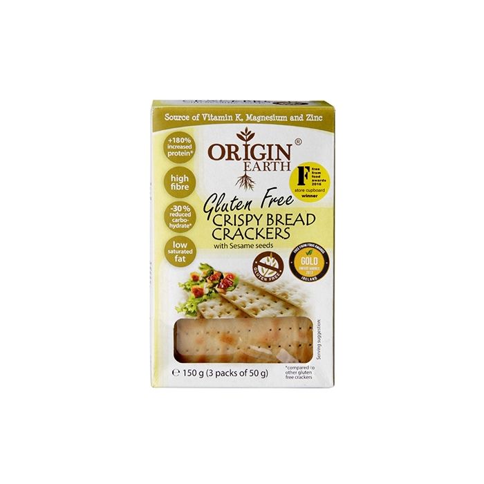 Origin Earth - Crispy Bread Crackers w/ Sesame GF (150g)
