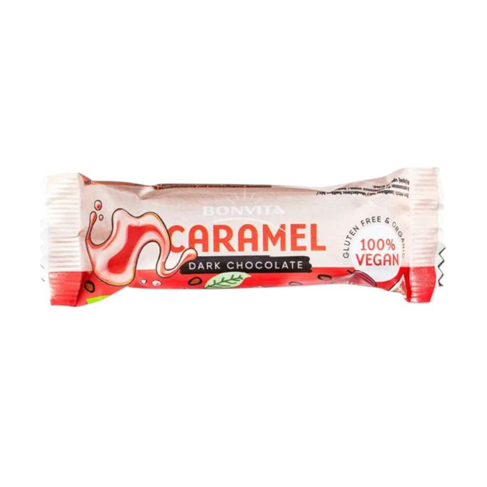Bonvita Organic Vegan Dark Chocolate Caramel Bar | Organico