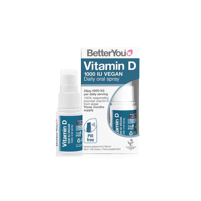 BetterYou 1000iu Vegan Vitamin D Oral Spray 15ml