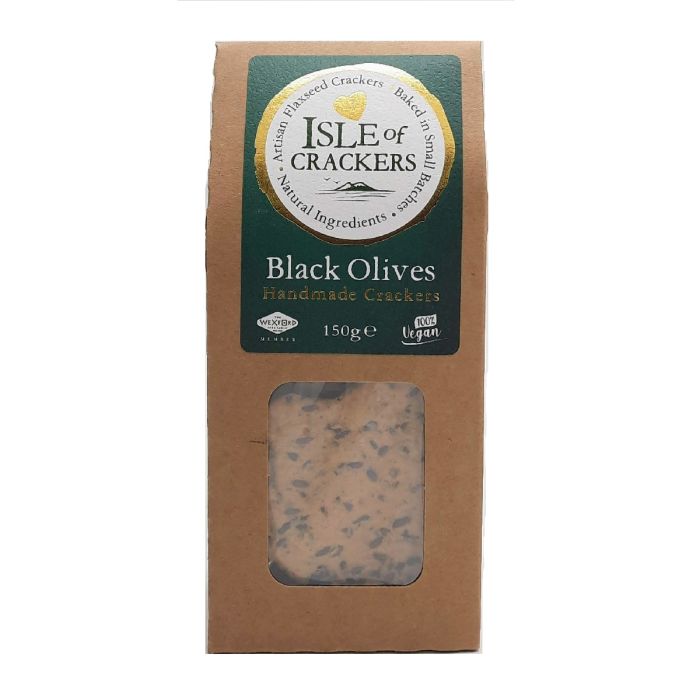 Isle of Crackers Handmade Black Olives Crackers 150g