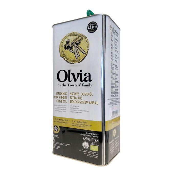 Olvia Extra Virgin Organic Olive Oil 5L